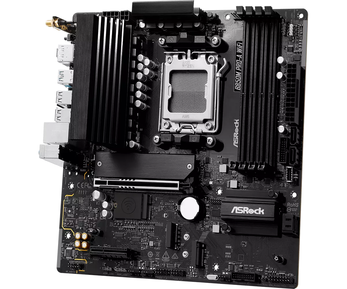 Купить Материнская плата ASRock B850M PRO-A WIFI AM5 4xDDR5 4xSATA 3xM ...